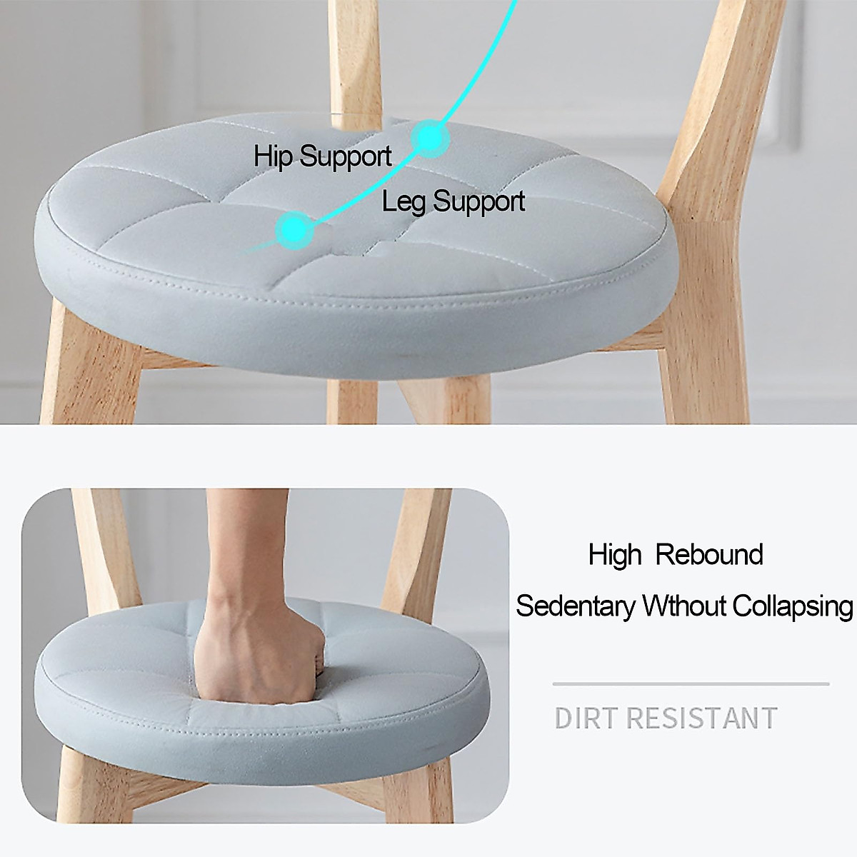 WHYATT Bar Stools，Stools for Kitchen Counter, Solid Wood Frame Dining Chairs Suitable for Bistros, Cafes, Restaurants. (Color : Green)