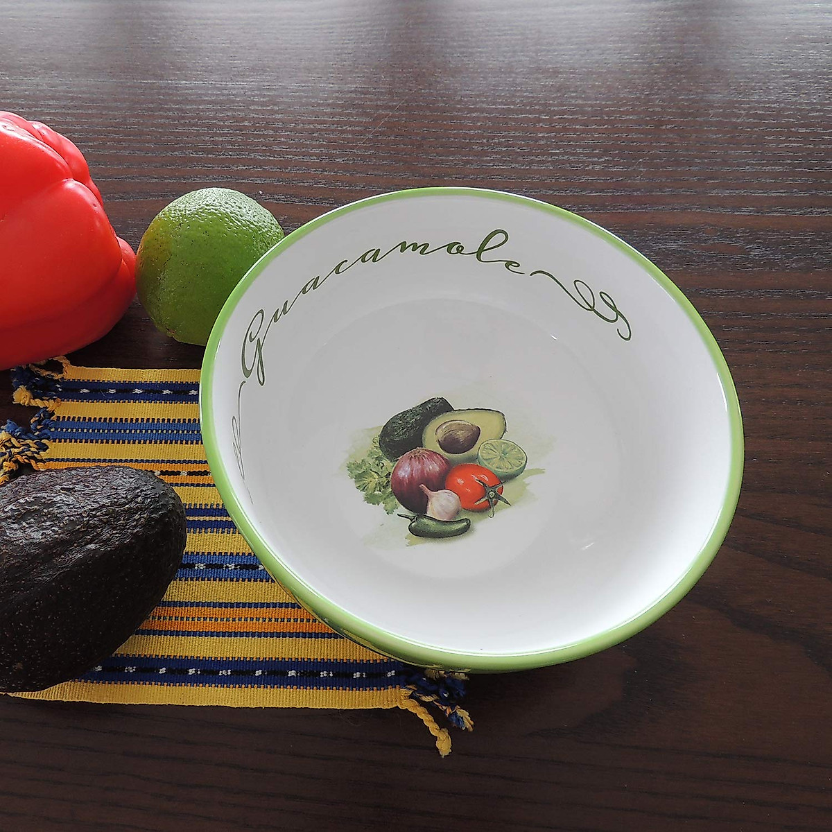 Abbey Gift 57902 Gift Guacamole Bowl, 6"/3", Multicolor