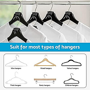 ALINREDBX Space Saving Hanger Hooks, Clothes Hanger Connector Hooks to Create Up to 3X More Closet Space, 18pcs Heavy Duty Cascading Hanger Hooks for Organizer Closet