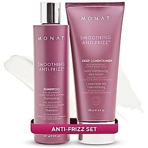 MONAT Smoothing Anti-Frizz Set - Natural Frizz Ease Shampoo & Frizz Dismiss Conditioner for Lightweight Frizz Control and Smooth, Shiny Hair