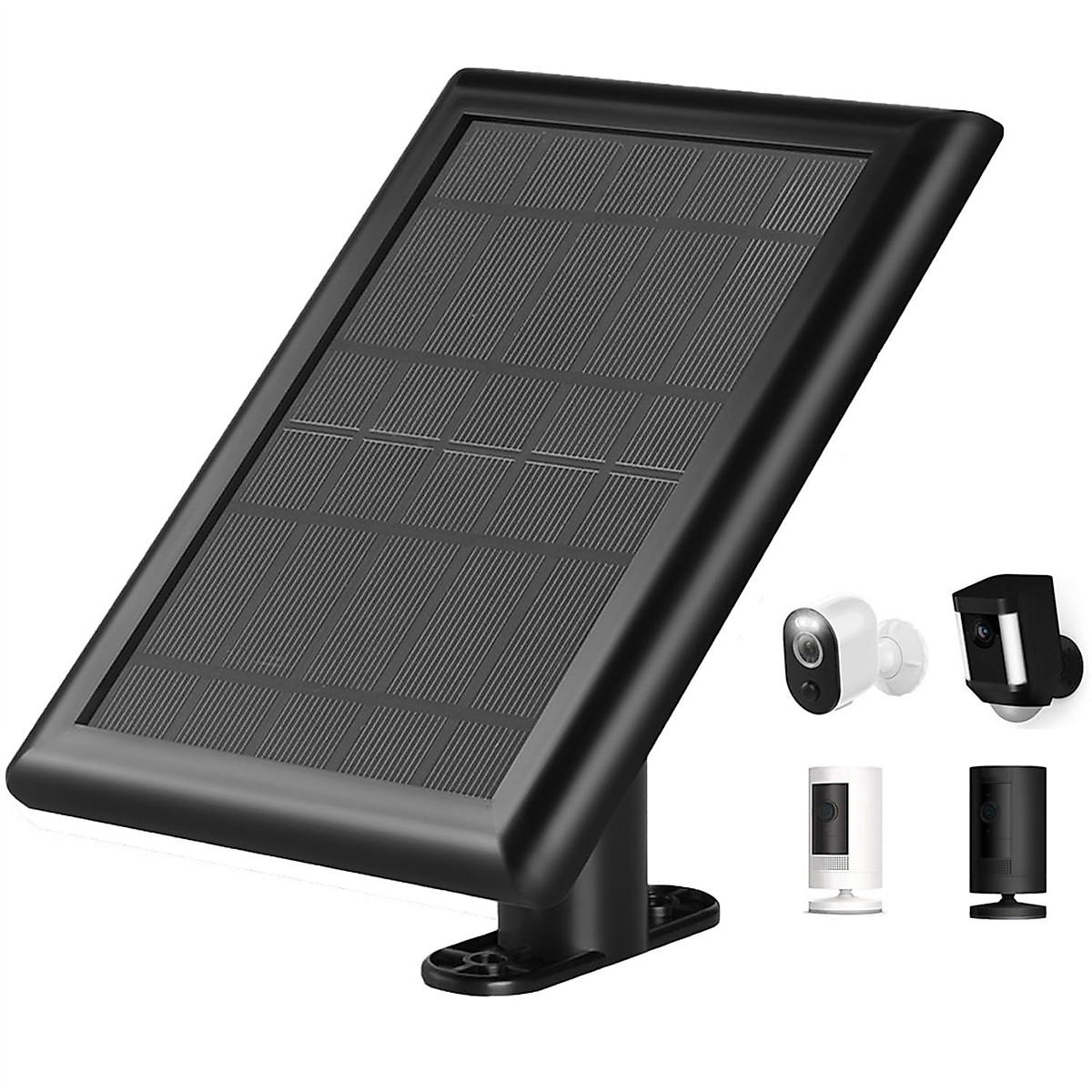 Solar Panel for Ring Spotlight &Stick Up Outdoor Cam Battery, 5W Portable Solar Charger Compatible with Ring Security Camera Battery Replacement.