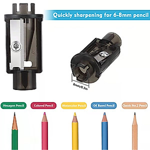 Aogwat Electric Pencil Sharpener Blade, Suitable for No.2/Colored Pencils(6-8mm)/School Pencil Sharpener/Classroom/Office/Home 4Pcs/Set（Black）