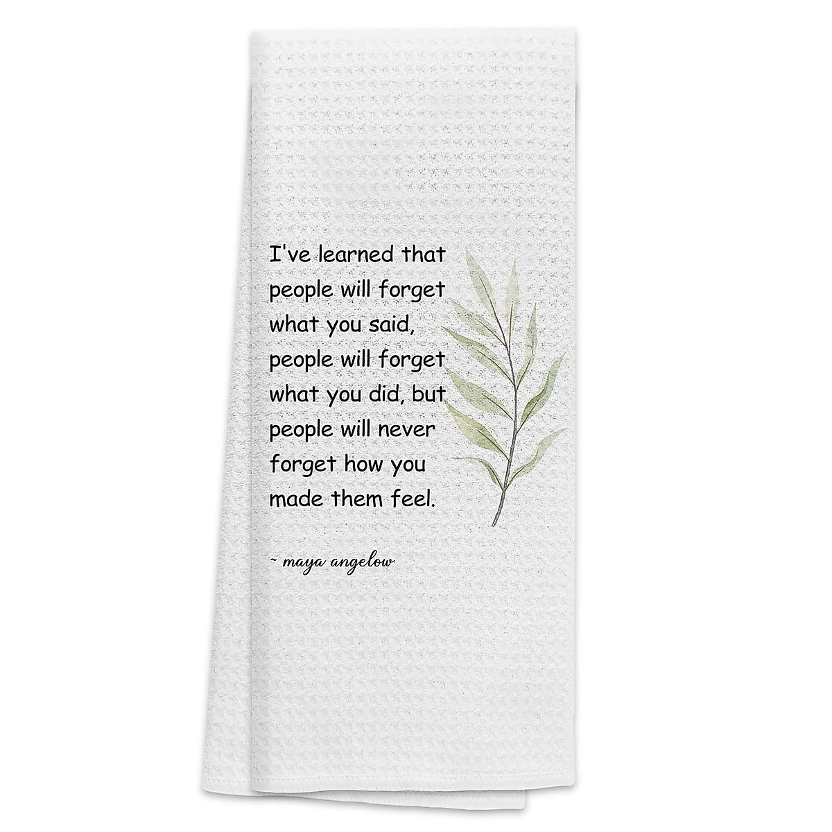 TUNW Hostess Gifts Kitchen Towels 16″×24″,Hostess Gifts for Women,Inspirational Quote Soft and Absorbent Kitchen Tea Towel Dish Towels Hand Towels (White)