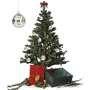 24 Pcs Silver Disco Mirror Ball for Party Decoration, Christmas Tree Wedding Birthday Party Ornaments(4CM)