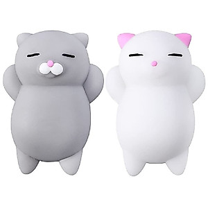 Nutty Toys Squishy Cat Set - 2" Soft Silicone Kawaii Kitties, Top Stress Relief Toy 2024 Unique Gifts for Teens Kids Women Men Adults Best Teenage Girls Teen Boy Tween Christmas Stocking Stuffers Idea