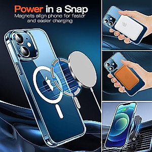 Redpepper for iPhone 12 Mini Case,[Compatible with Magsafe][Anti-Yellowing] with Screen Protector,Slim Thin 10 FT Shockproof Phone Case 6.1 inch