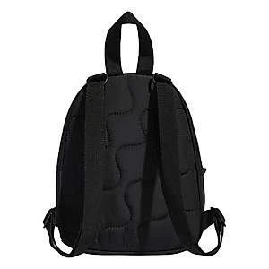 adidas Linear Mini Backpack Small Travel Bag, Black/White/Gold, 10.5 inch x8.5 inch x5 inch