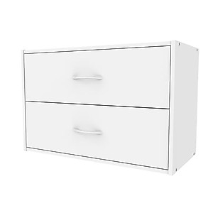 ClosetMaid 1566 Stackable 2-Drawer Horizontal Organizer, White