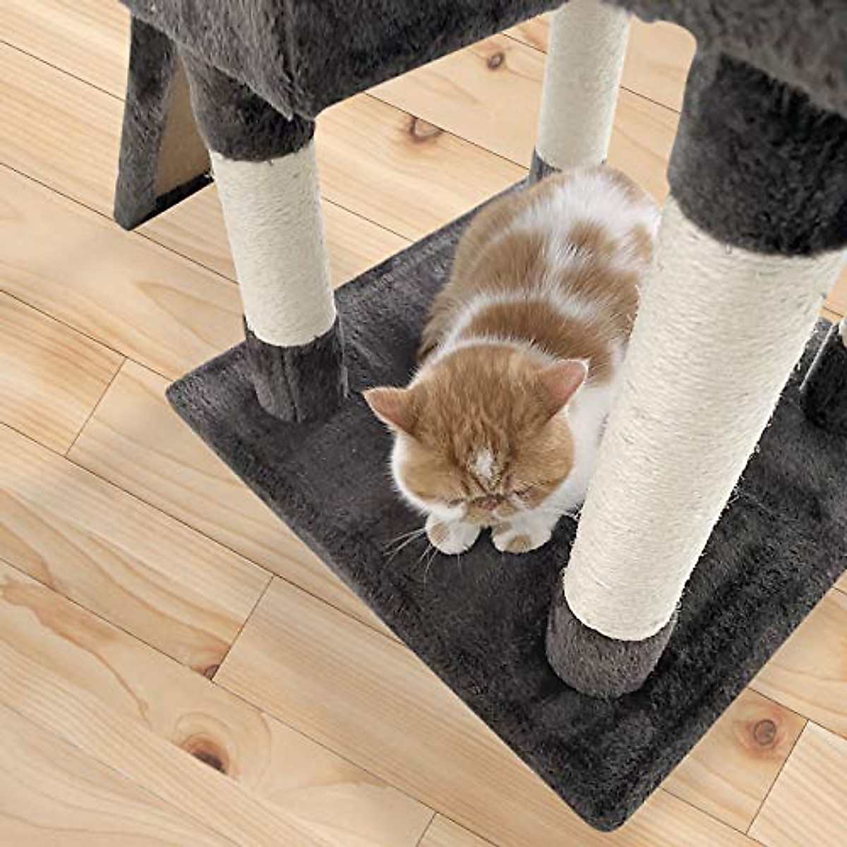 Confote 65” Multi-Level Cat Tree with 2 Condos and 3 Perches, Climber Tower Furniture for Large Cats Kitten