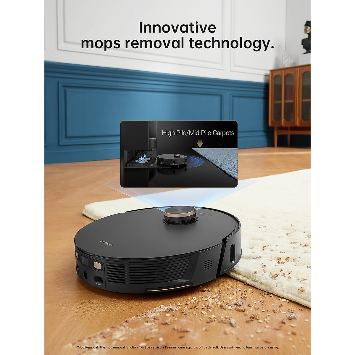 dreame L20 Ultra Robot Vacuum and Mop with Mop-Extend, Auto Mop Removal & Raising, Washing and Drying, 7000Pa Suction, Self-Emptying, Self-Refilling, AI Obstacle Avoidance