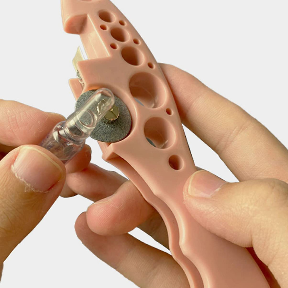 9 pcs Ampoule Opener, Glass Bottle Opener Glass ampoule Cutter Portable Multifunctional Vial Cap Remover with Grinding Wheel Ampoule Cutting Device for Home Use