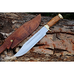 19 Inches High Carbon Steel Stainless Steel Blade with Brass Clip Guard and Pommel Knives | Camping Hunting Outdoor Survival Knives | Birthday Anniversary Xmas Gifts