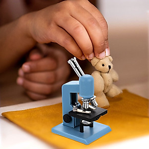 Zerodeko 1:12 Scale Dollhouse Microscope, Realistic Miniature Microscope Model, Fake Biological Microscopes for Dollhouse DIY Micro Landscape Ornament