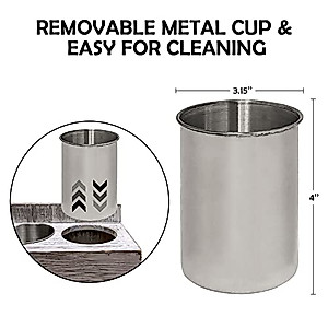 Hair Tool Organizer - Wooden Wall Mounted Hair Care Storage Solution with Multiple Compartments for Hair Blow Dryer, Straightener, Curling Iron,Makeup - Space Saving Hair Styling Tool Holder