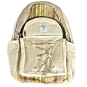 ThreadHeads Himalayan Hemp Laced Front Backpack - 13" x 18"