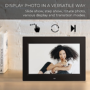 10 inch Digital Picture Frame, Sonicgrace USB Digital Photo Frames with Remote Control,16:9 LCD Screen with Slide Show,Plug and Play, Support SD Card, Gifts for Parents, Family, Women