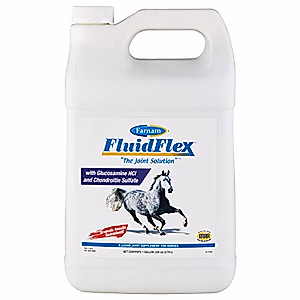 Farnam Fluidflex Liquid Joint Supplement for Horses, Helps Maintain Healthy Hip & Joint Function, 1 Gallon, 128 Ounces, 128 Day Supply