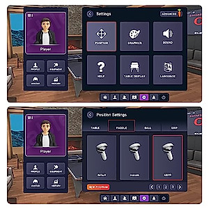 AMVR Table Tennis Paddle Grip Handle for Meta/Oculus Quest 2 Touch Controllers Playing Eleven Table Tennis VR Game
