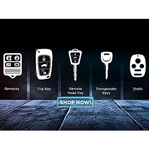 KeylessOption Keyless Entry Remote Control Car Key Fob Replacement for 15913420 with Key (Pack of 2)
