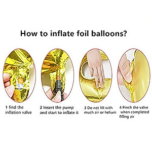 4PCS Crown Balloons Foil Crown Balloon for Birthday Wedding Party Baby Shower Decorations 2 Giant and 2 Medium Size