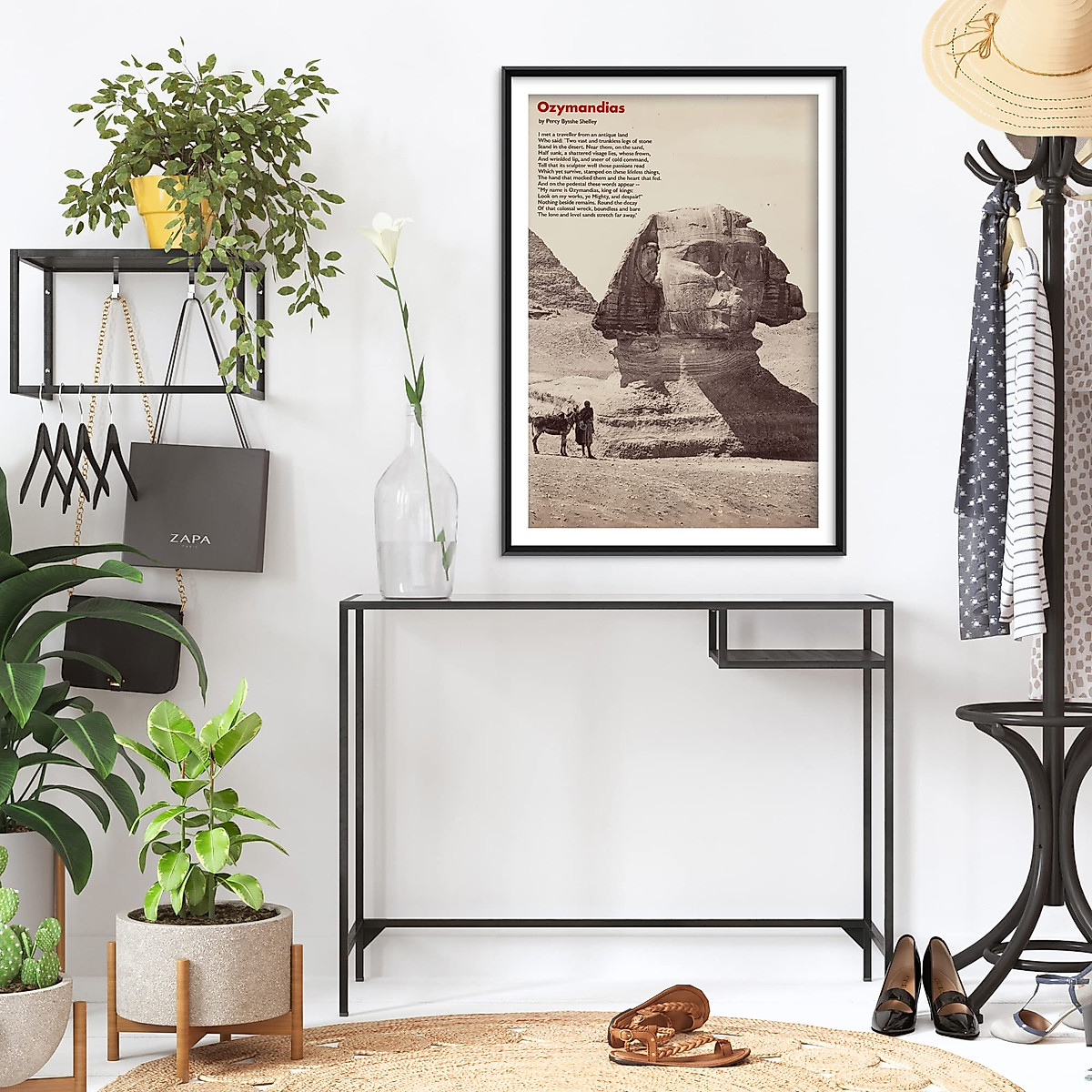 Textured Paper - Ozymandias Poem - Sphinx 2 - Art Print, Poster, Painting, Photo, Wall Decor - Art Print, Poster, Poem, Ozymandias, Sphinx - Size: A4 (21 x 29.7 cm)