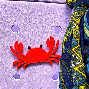 BOGLETS - Crab Charm Compatible with Bogg Bags, Simply Southern Totes, and Other Similar Beach Bags (Crab)…
