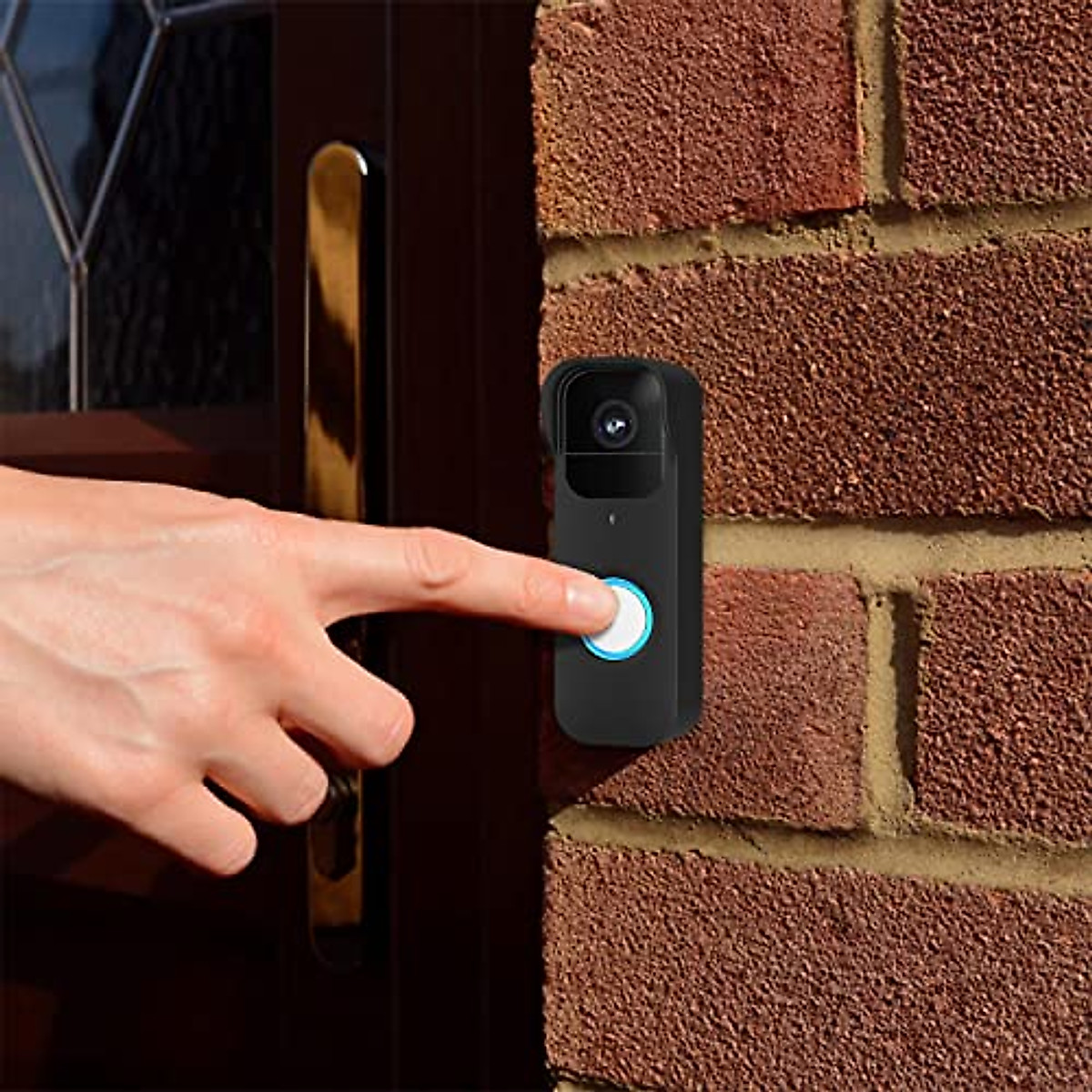 LEFXMOPHY Camera Cases Compatible with Blink Video Doorbell Cover Black Silicone Waterproof Protetive Skin