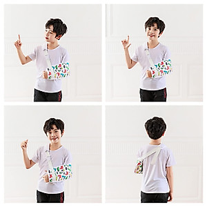 Dinosaur Kids Arm Sling for Boys Toddler Shoulder Sling for Shoulder Injury Padiatric Elbow Sling for Broken Arm Wrist Sling for Dislocated Shoulder (Kids S)