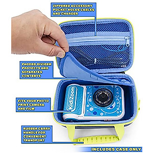 CASEMATIX Camera Case Compatible with Kidizoom PrintCam Printer Camera, Creator Cam Video Camera and Instant Camera Paper Refill Accessories, Includes Blue Case Only