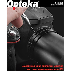 Opteka T-Mount (T2) Adapter Compatible for Canon EF EOS 80D, 77D, 70D, 60D, 60Da, 50D, 7D, 6D, 5D, 5Ds, T7i, T7s, T6s, T6i, T6, T5i, T5, T4i, T3i, T3, T2i, SL2 and SL1 Digital SLR Cameras