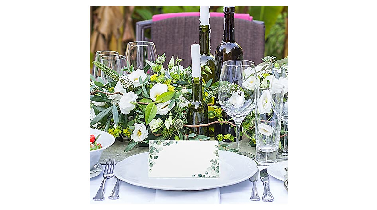 100 Pack Watercolor Place Cards for Wedding Greenery Seating Place ...