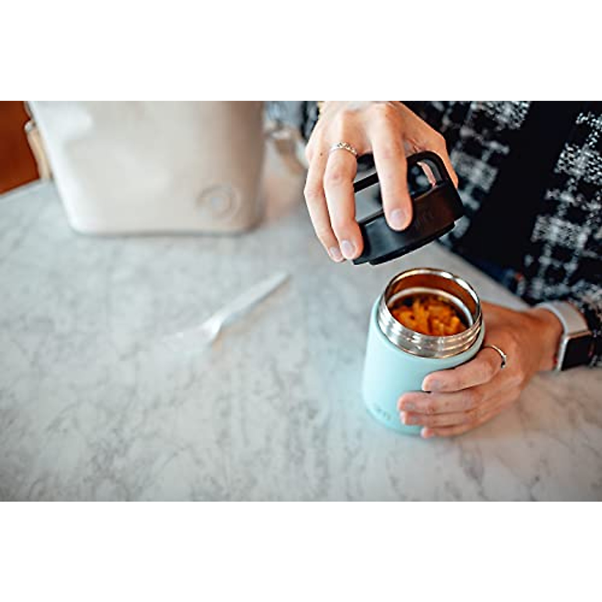 Simple Modern Food Jar Thermos for Hot Food | Reusable Stainless Steel Vacuum Insulated Leak Proof Lunch Storage for Smoothie Bowl, Soup, Oatmeal | Provision Collection | 12oz | Minnie Mouse Rainbows