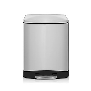 Innovaze 3.2 Gal./12 Liter Rectangular Stainless Steel Step-on Trash Can for Bathroom and Office