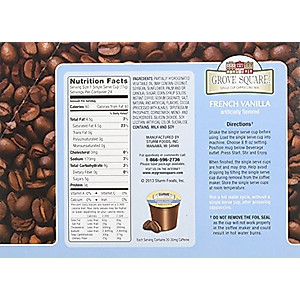 Grove Square Cappuccino Cups, French Vanilla, Single Serve Cup for Keurig K-Cup Brewers, 24 Count (Pack of 2)