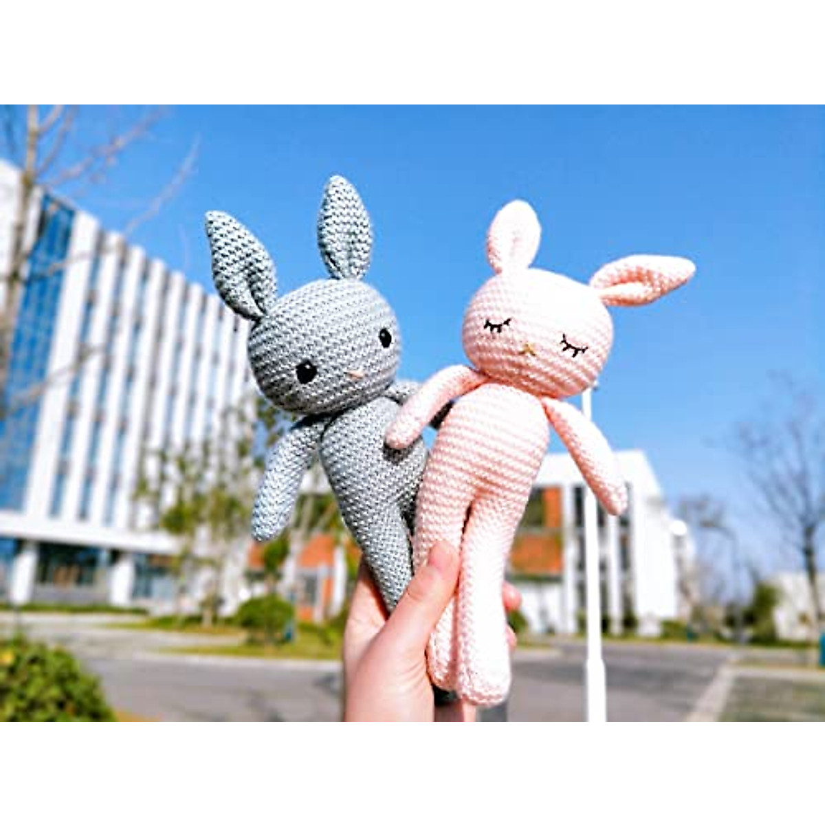 YORTOOB Easter Knitted Bunny Plush Rabbit Toy Doll Kitting Filling Toy Cartoon Toy Gift for Kids Christmas, Birthday,Interior Decoration Pendants, Great Gifts