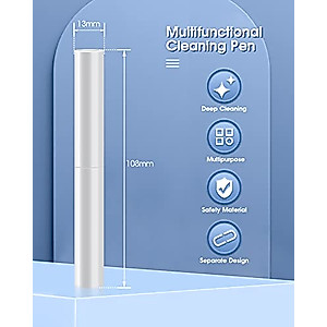SRJTEK Bluetooth Earphones Cleaning Pen for AirPods Charging Case,Multi Function Cleaner Kit with Soft Brush for Huawei for Samsung Earbuds
