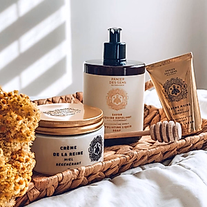 Panier des Sens - Liquid Hand Soap – Honey Exfoliating Hand Wash - French Marseille Moisturizing Soap with Coconut Oil - Refillable Kitchen & Bathroom Hand Soap - 97% Natural Ingredients -16.9 Fl.oz