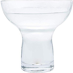 Margarita Glasses Stemless XL Large Thick Solid Clear Glass, 16 Ounces (4)