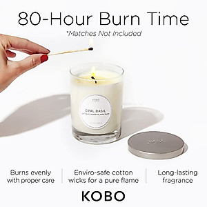 KOBO Moon Wisteria Candle (11 oz) | 100% Pure Soy Candle | All Natural Scented Candle, Hand-Poured in USA | 80 Hour Long Burning Candles | Scented Candles for Home