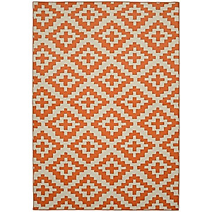 Garland Rug Southwest Area Rug, 5 x 7, Orange/Ivory