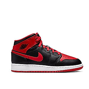 Nike Jordan Nike Air 1 Mid Men's Shoes Black/Fire Red-White DQ8426-060 9.5
