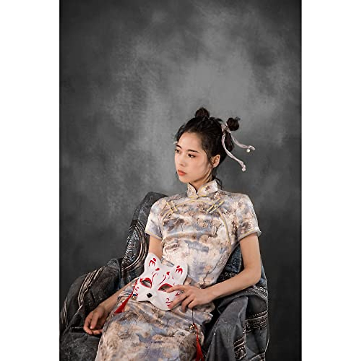 Kate 5x7ft Gray Texture Backdrop Gray Purple Abstract Portrait Headshot Backgrounds for Photoshoot, Photo Video Studio Prop