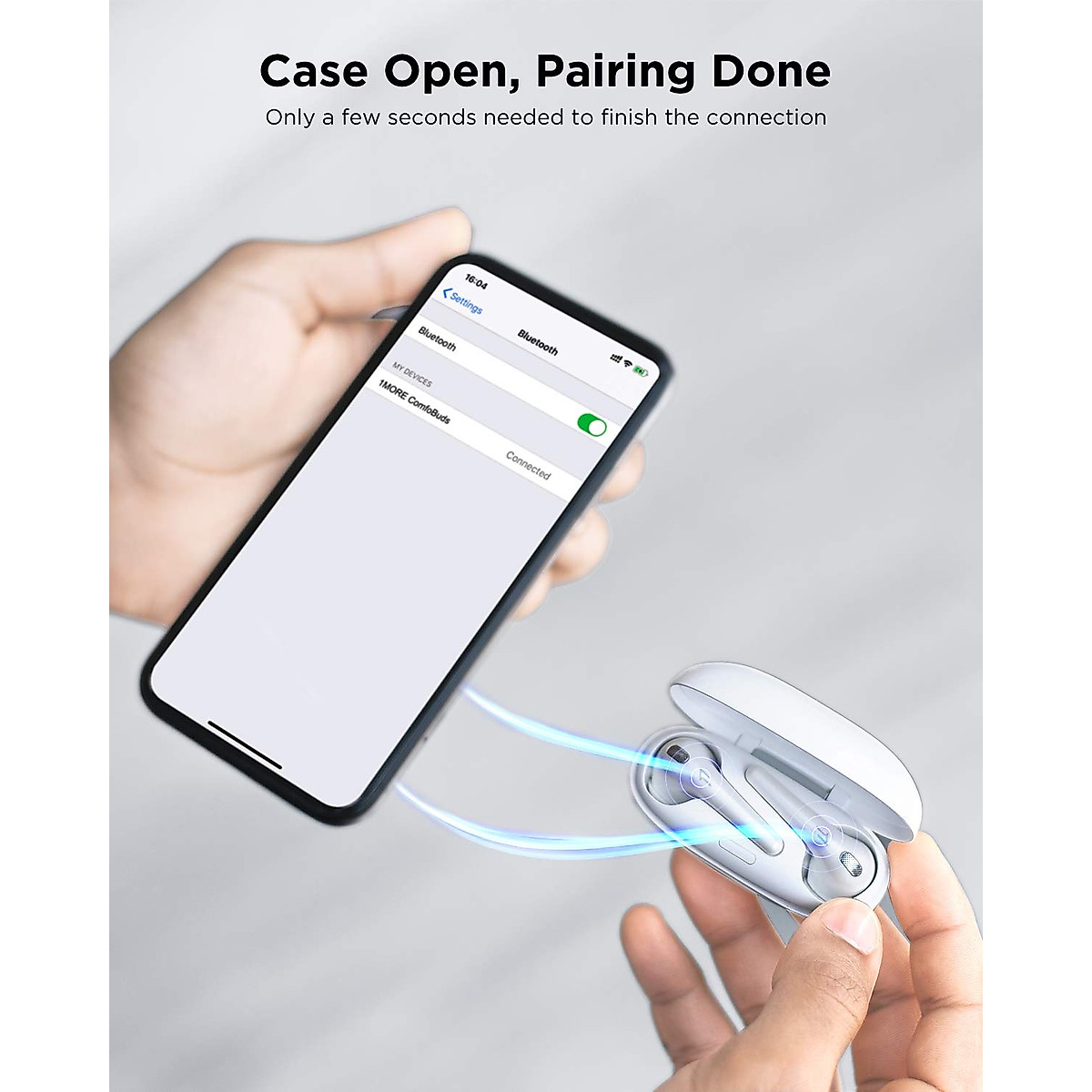 1MORE ComfoBuds Wireless Earbuds for Kids, Mini Noise Cancelling True Wireless Earbuds for Teenager, Bluetooth 5.0 Headphones with 4 Mics, IPX5 Waterproof Sports Earphone for Students, White