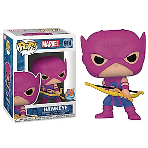 Funko POP Marvel: Avengers - Classic Hawkeye (PX Previews Exclusive) Pop! Vinyl Figure (Bundled with Compatible Pop Box Protector Case), Multicolored, 3.75 inches
