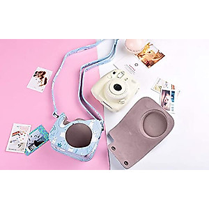 Katia Camera Case Bag Compatible for Fujifilm for Instax Mini 11/9/ 8+/ 8 Instant Film Camera with Shoulder Strap and Photo Accessories Pocket - Alpaca