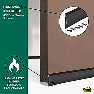 M-D Building Products 69609 1-1/4-Inch EPDM - 48-Inch DB006 Commercial Grade Door Sweep, Bronze
