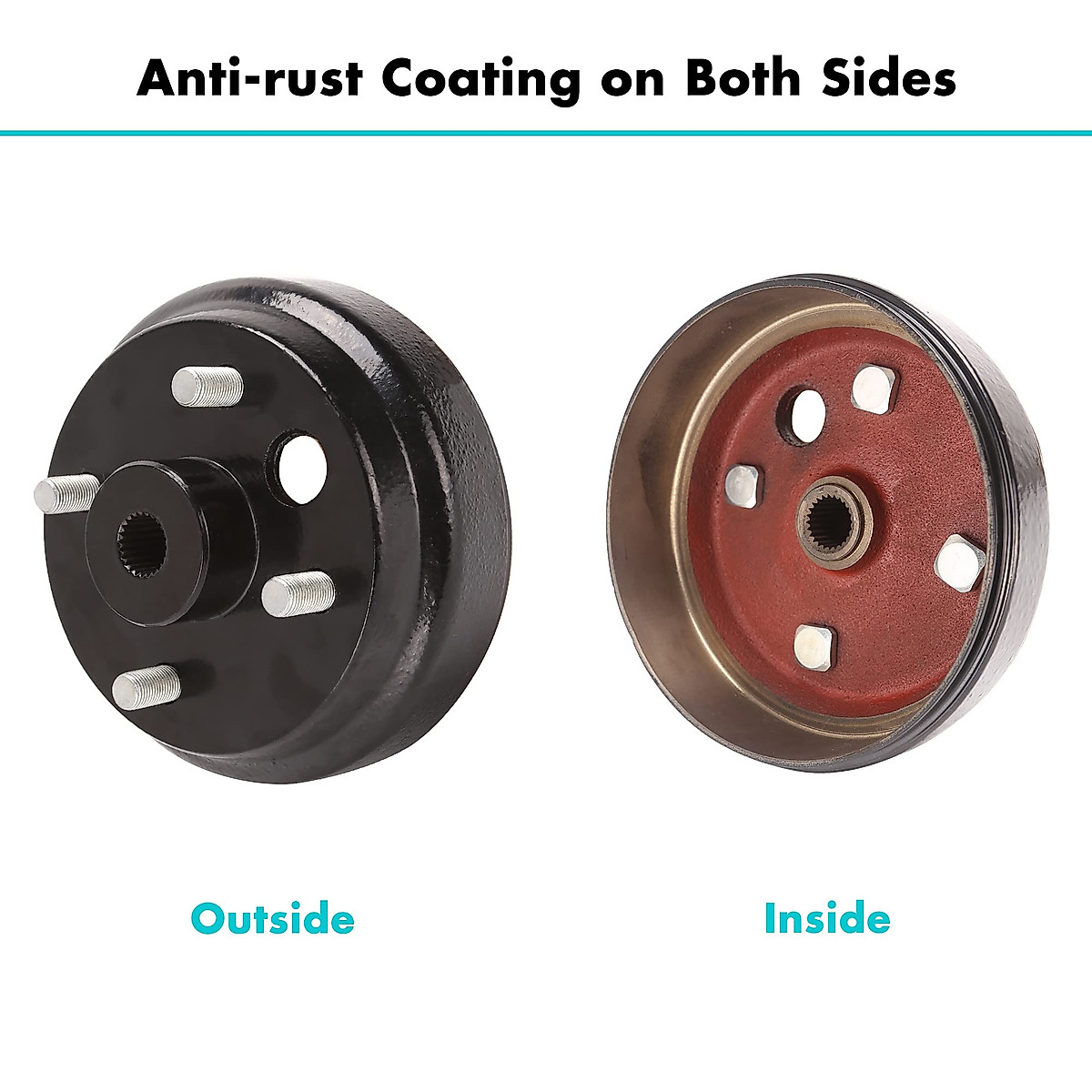 10L0L Golf Cart Brake Drum Hub Assembly for EZGO TXT PDS 1982-up Electric & 1982-1993 2-Cycle Gas, OEM# 19186G1P 19186-G1P