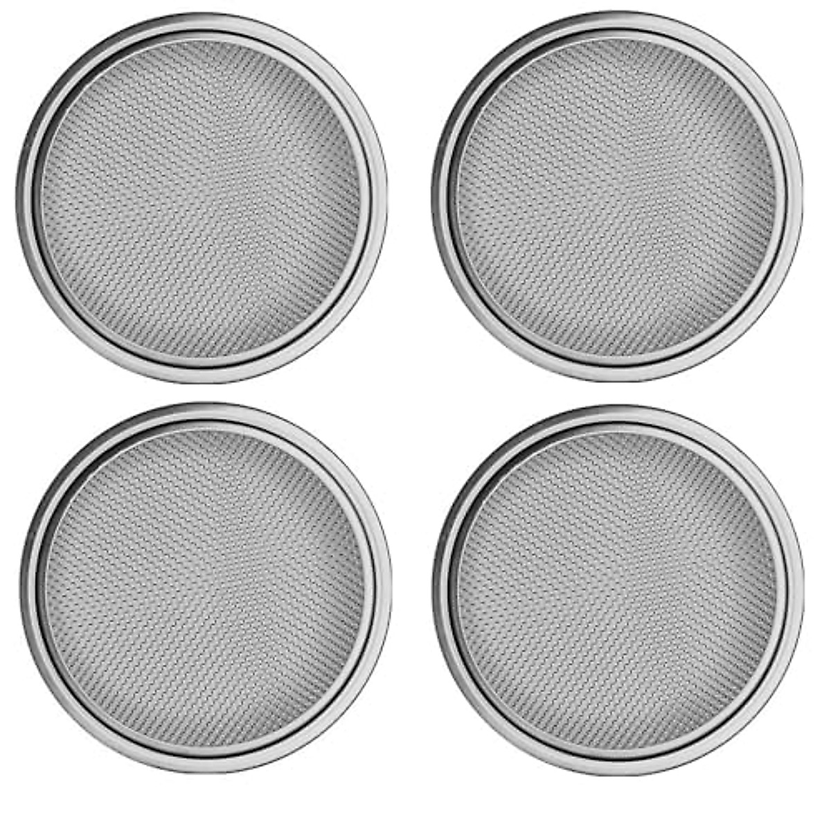4 pack Mason jar Sprouting Lids wide mouth- stainless steel sprouting lids for wide mouth mason jars, growing Bean, Broccoli, seed