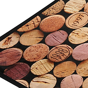 Kitchen Rug Wine Cork Bathroom Area Floor Mat Washable Non-Slip Bath Carpet Doormat 39x20 inch