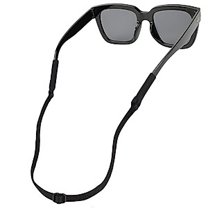 SHINKODA Sport Glasses Strap No Tail Sunglasses Retainer Eye Glass Elastic Band Black Safety Eyeglasses Head Strap 2 Pack Adjustable Straps for Glasses